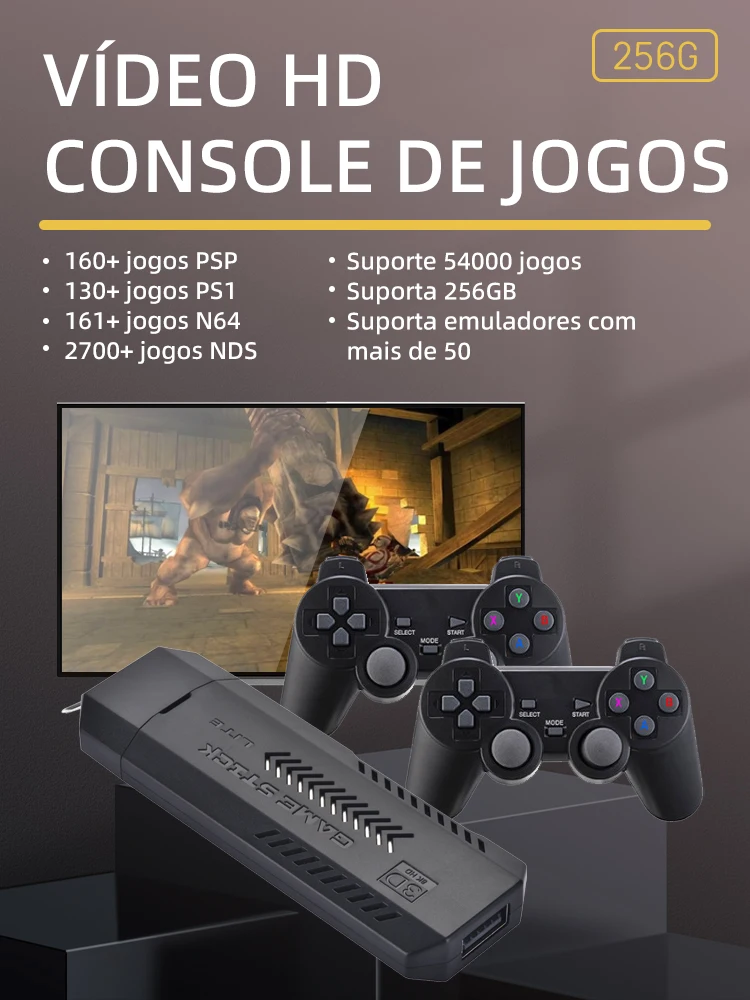 Console De Videogame Para Psp Nds Game Gd10 Pro Stick 4k Tv Hd
