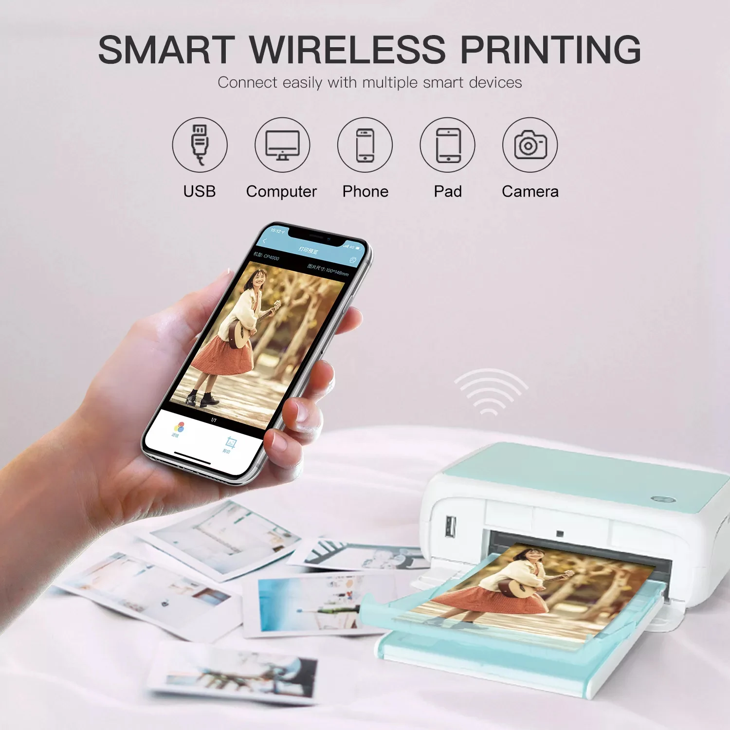 PrinterCP4000L Household Small Photo Printer Color Portable Mini ...