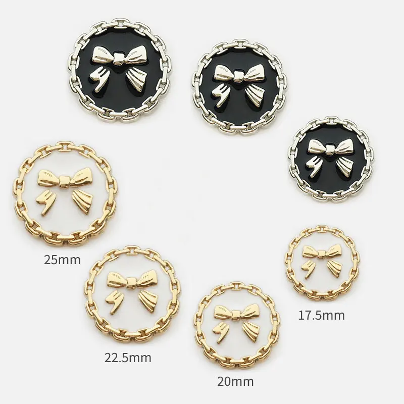 6Pcs 15/17.5/20/22/25mm Gold Metal Buttons For Clothing Fashion Coat ...