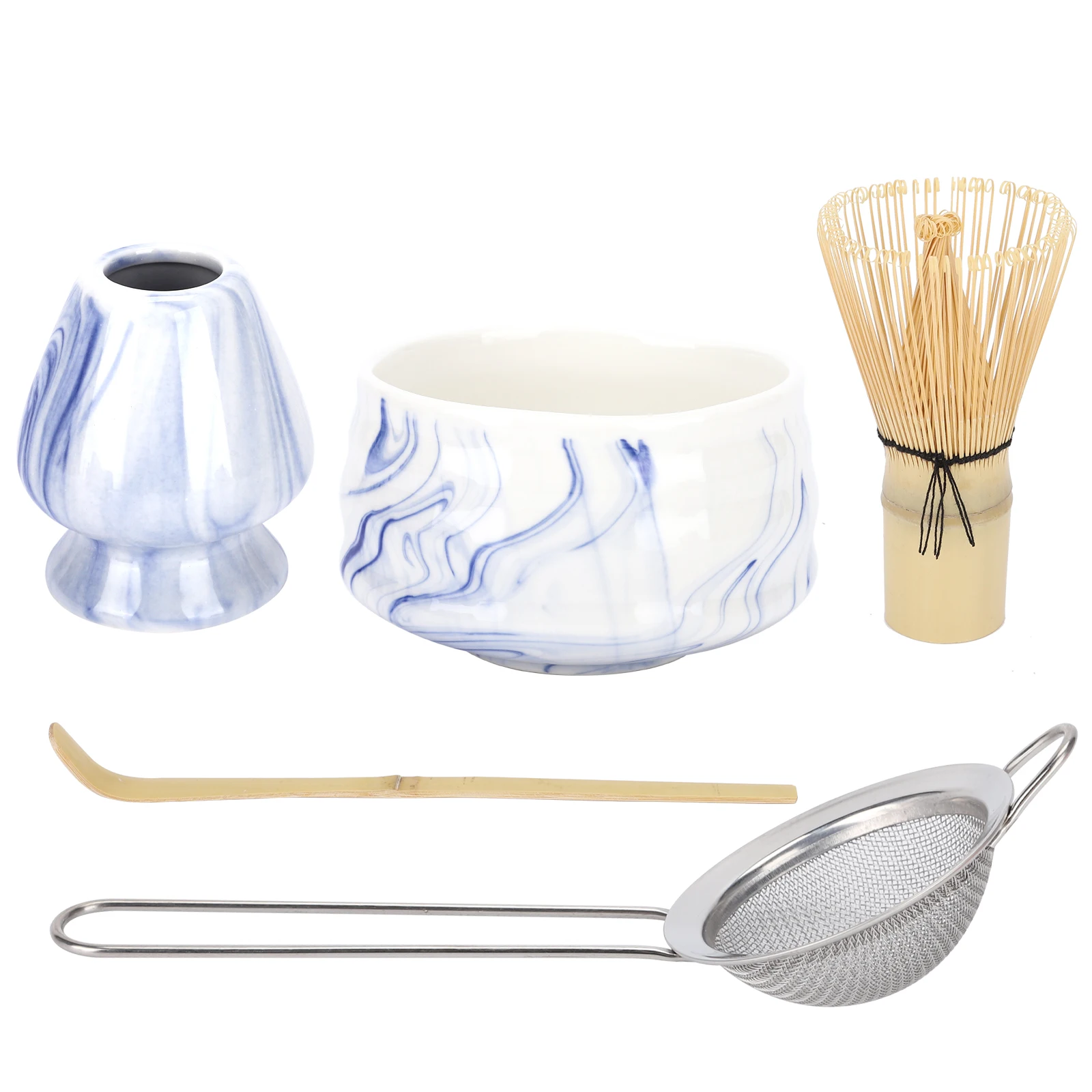 Matcha-mixing-tool-with-stainless-steel-sieve-ceramic-bowl-bamboo-brush ...