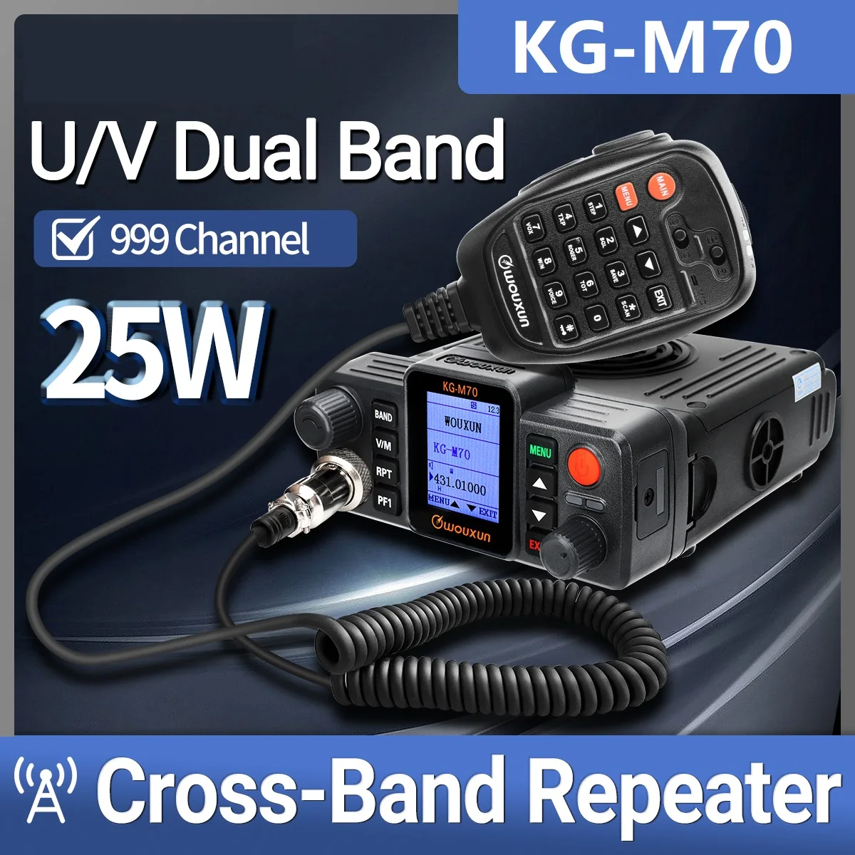 KG-M70-25W-Mobile-Radio-Cross-Band-Repeater-Dual-Band-Long-Range-High ...