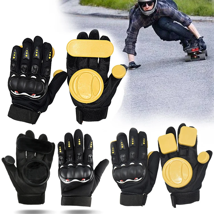 Men-Skateboard-Gloves-With-Sliders-Standard-Long-Board-Road-Downhill ...