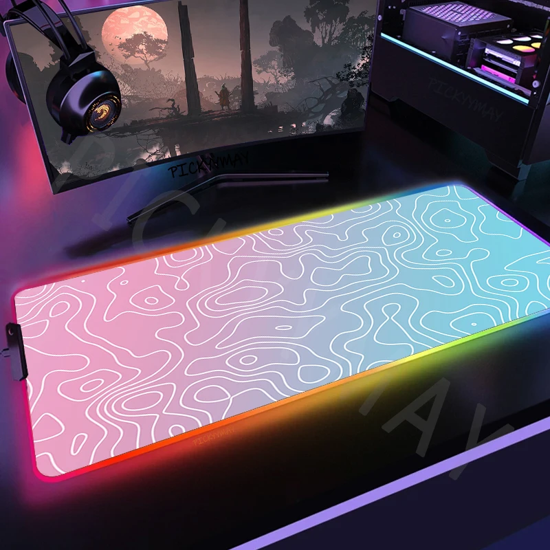 Large-RGB-Mouse-Pad-Colorful-Topographic-XXL-Gaming-Mousepad-LED-Mouse ...