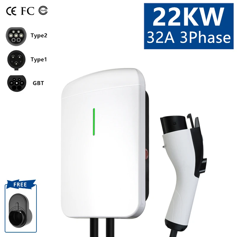 New-EV-Charger-Wallbox-Type-2-EVSE-22KW-3Phase-IEC62196-J1772-Electric ...