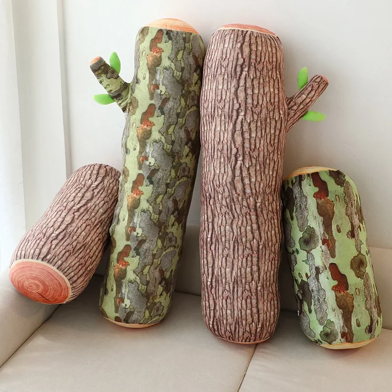 Creative Simulation Tree Stump Wood Pillow Cushion Plush Toy Sleeping ...