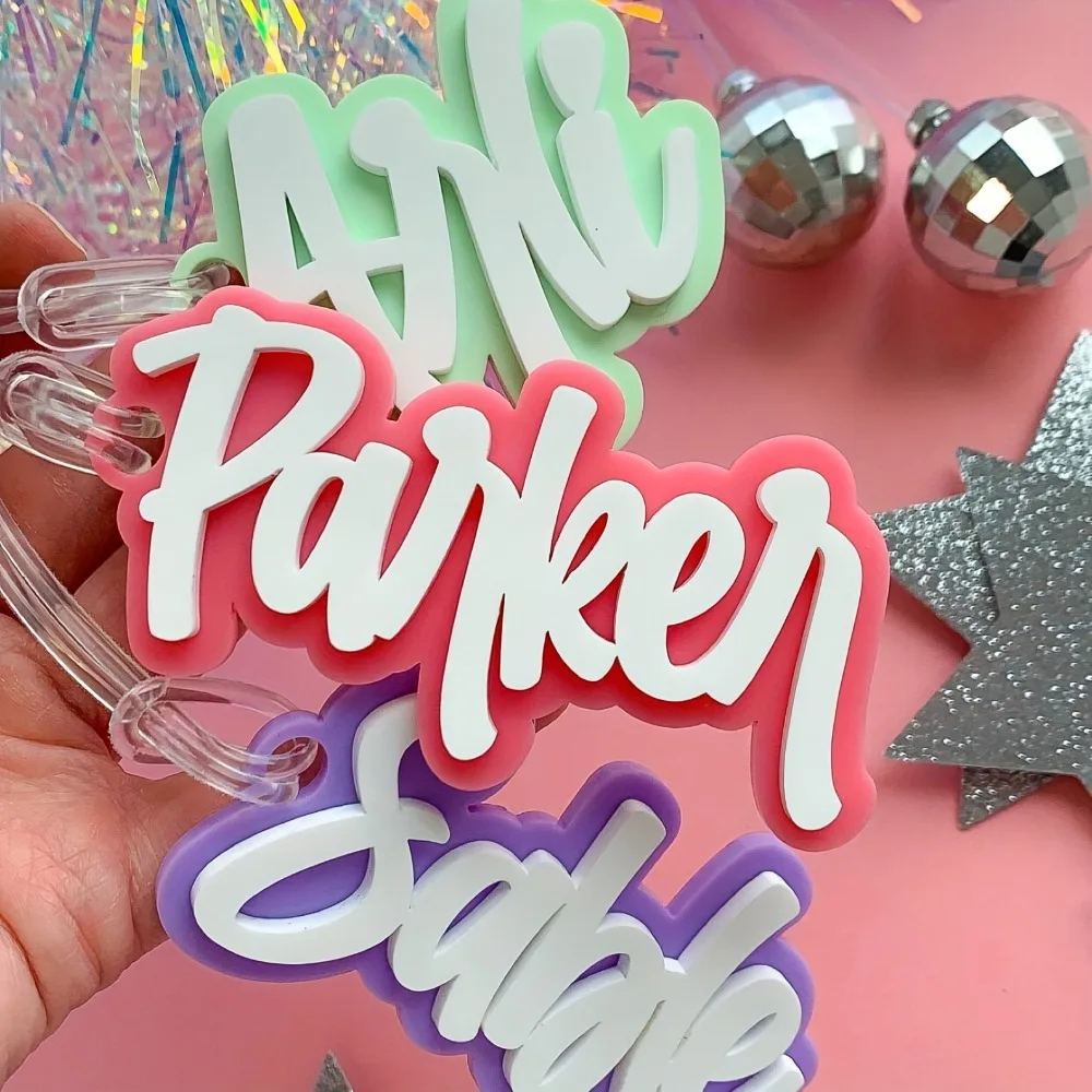 Custom-acrylic-name-keychain-personalized-letter-keychain-double-color ...