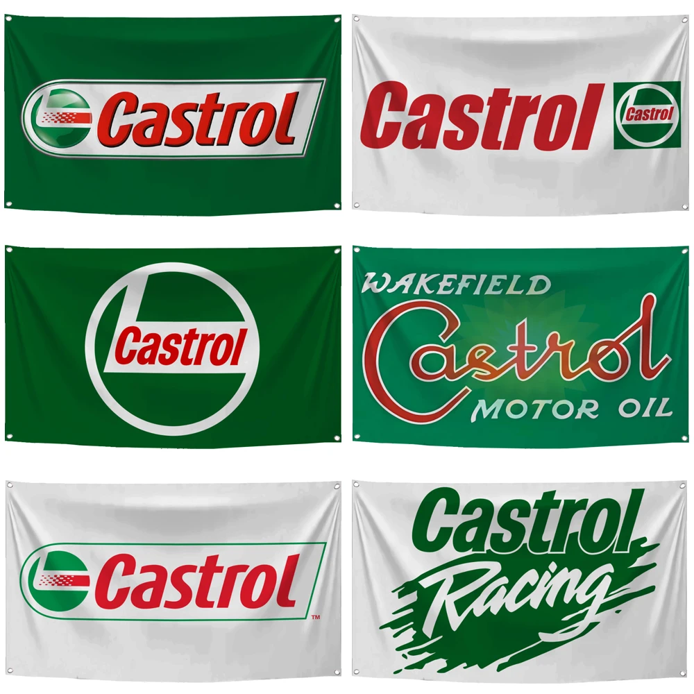 60x90cm-90x150-Castrol-Castrols-MOTOR-oil-Flag-Polyester-Digital-Car ...