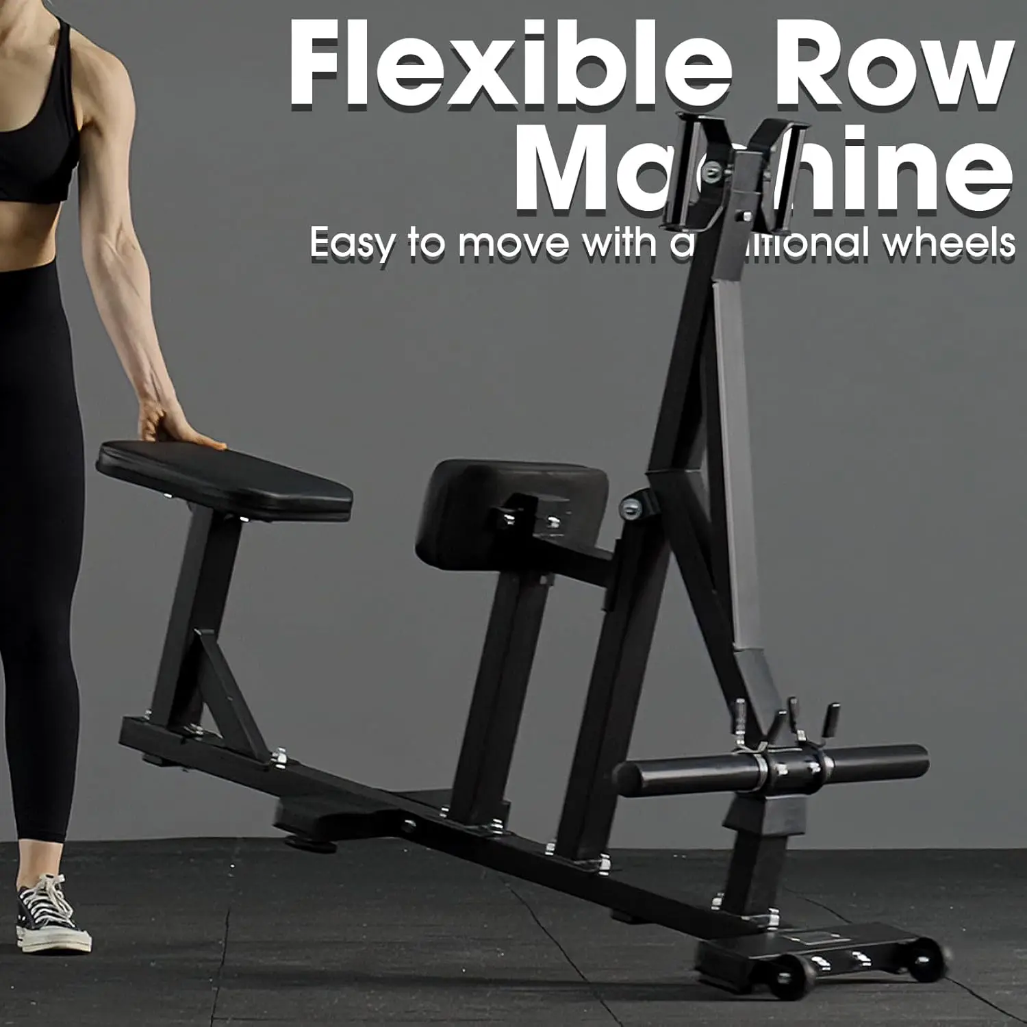 Seated Row Machine – Plate-Loaded Back and Chest Workout Machine with ...