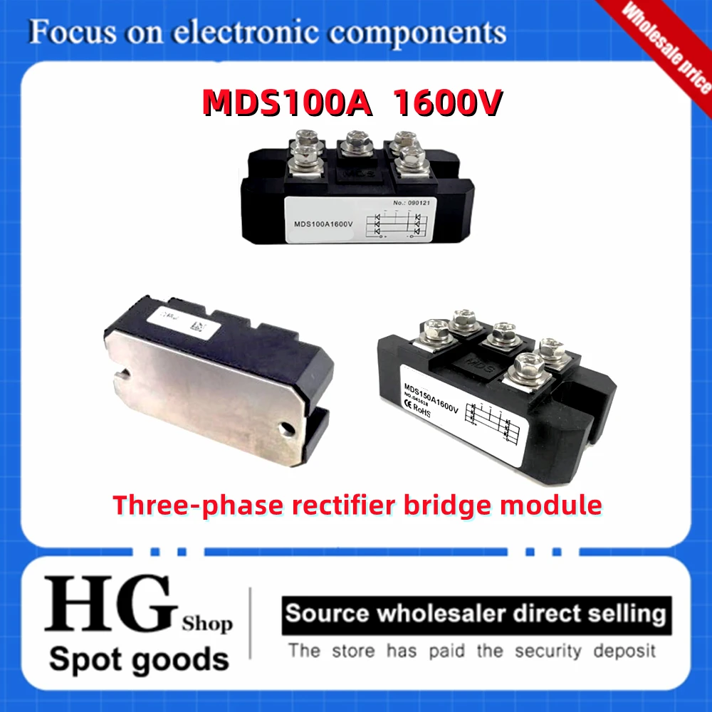Original-MDS100A1600V-1800V-Three-phase-rectifier-bridge-module-MDS30A ...