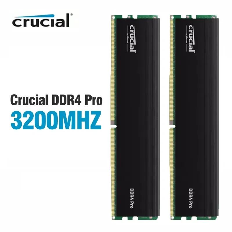 Crucial DDR4 Pro RAM 3200MHz 32GB (2x16GB) / 64GB (2x32GB) Kit DDR4 ...