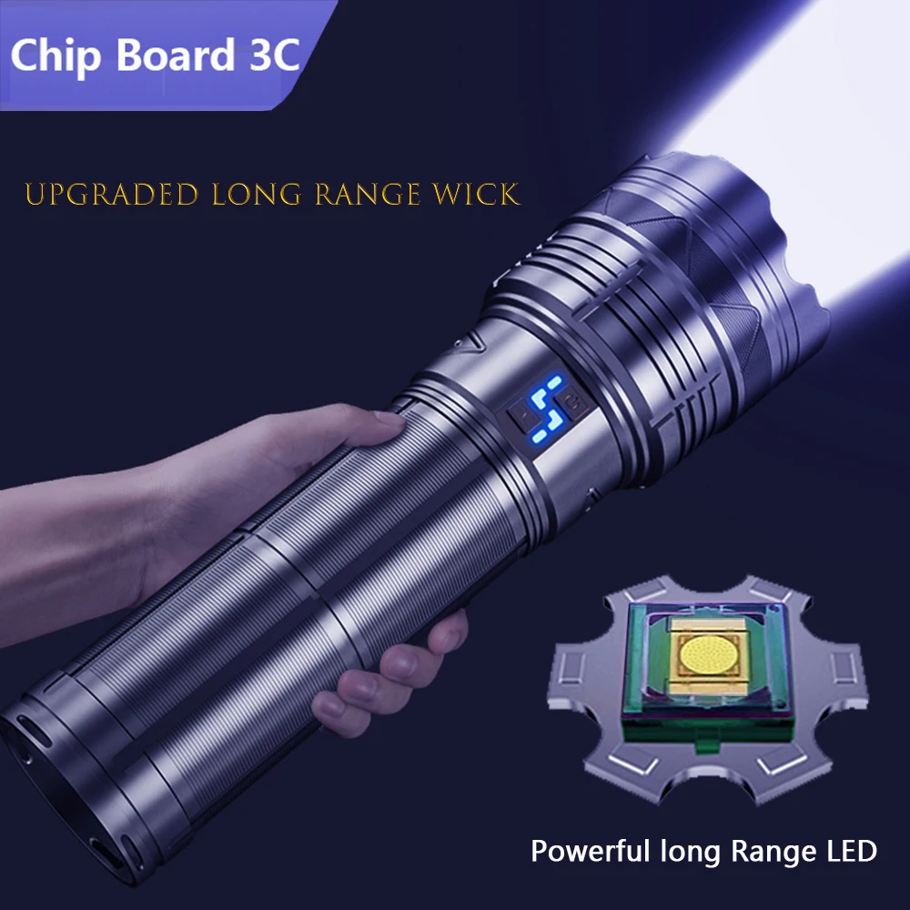 High-Power-Led-Flashlight-Super-Bright-Long-Range-Torch-Rechargeable ...