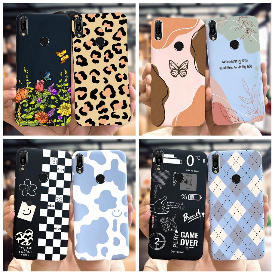 For-Huawei-Y6-Pro-2019-Case-MRD-LX2-Lattice-Back-Cover-For-Huawei-Y6 ...