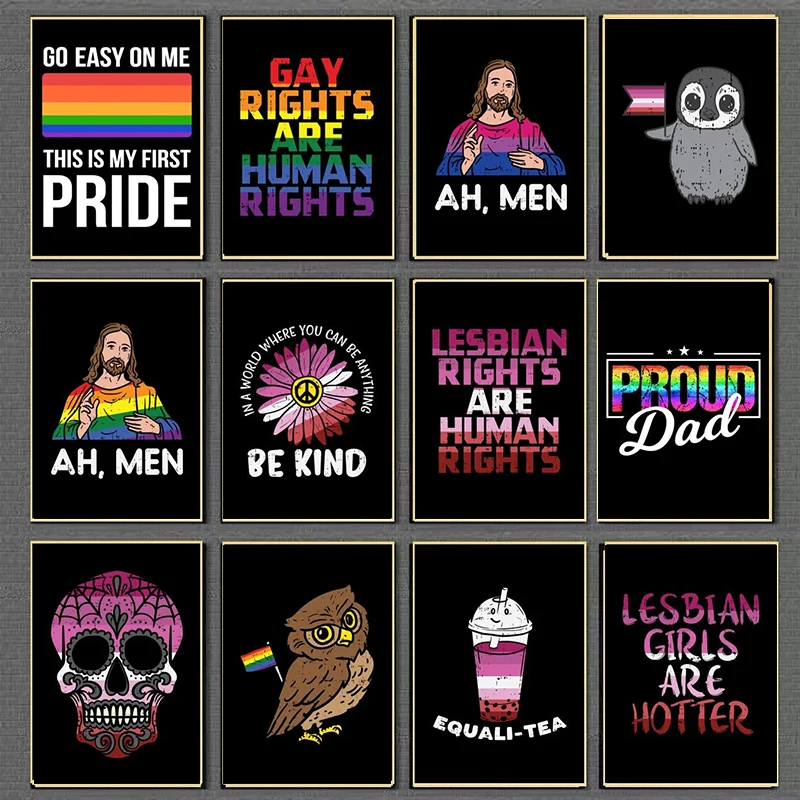 Lgbt-Lesben-Sunflower-Gott-Lesben-Poster-Leinwand-Malerei-Poster-und ...