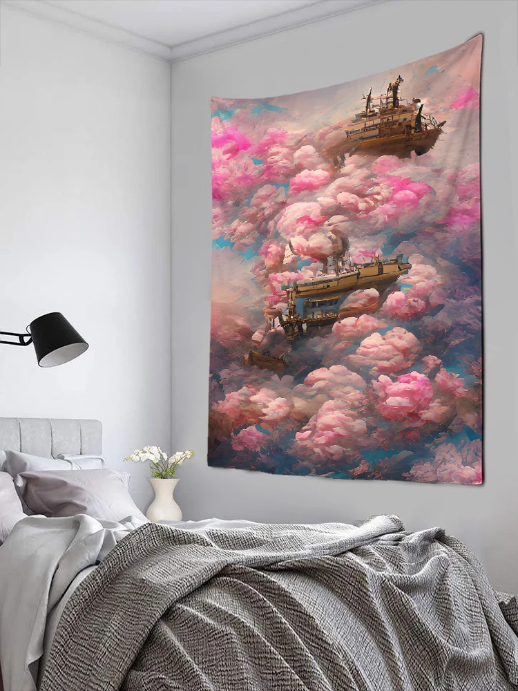 Psychedelic tapeçaria tecido de parede pendurado sala estar quarto ...