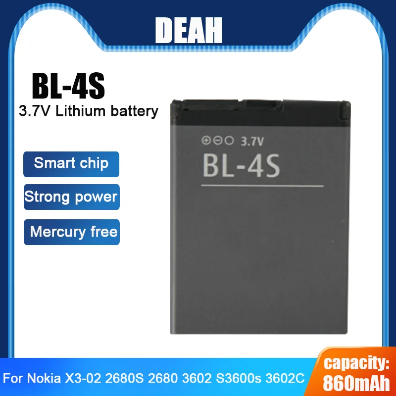 1-2pcs New Original 860mah Bl-4s Bl4s Bl 4s Rechargeable Phone Battery ...