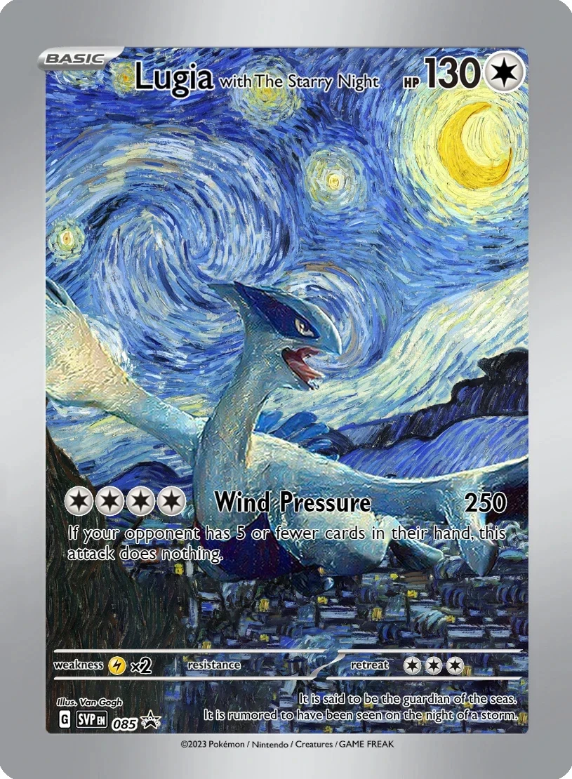 Pikachu Van Gogh Museum Collection Cards DIY Classic Single Card Game ...
