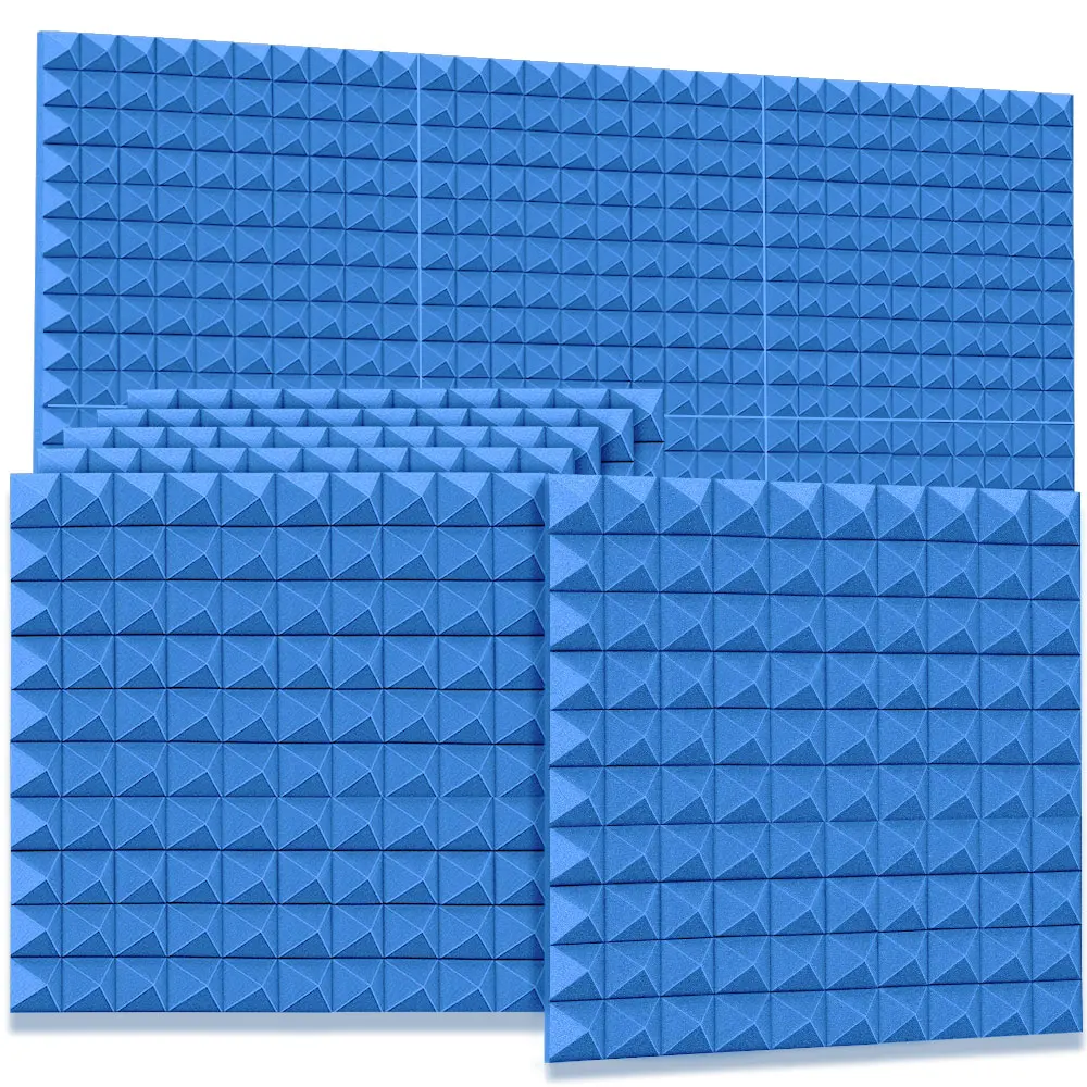 6Pack 50x50x5cm Studio Pyramid Acoustic Foam Polyurethane Soundproof ...