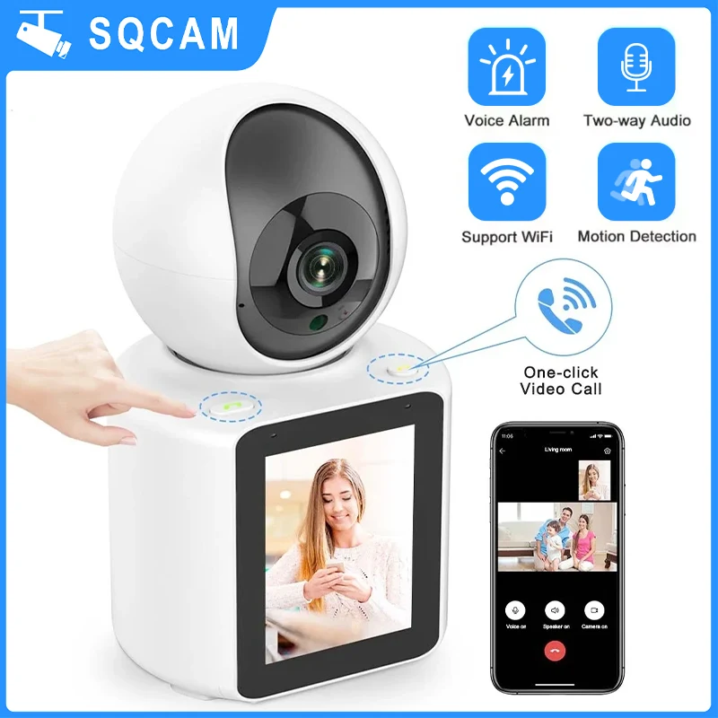 2-Way-video-calling-camera-1080P-Monitor-camera-infrared-night-vision ...