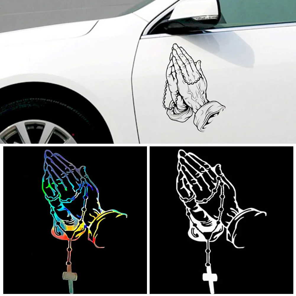 Holy-Prayer-Gesture-Crucifix-Style-Motorcycle-Sticker-Motorcycle-Fuel ...
