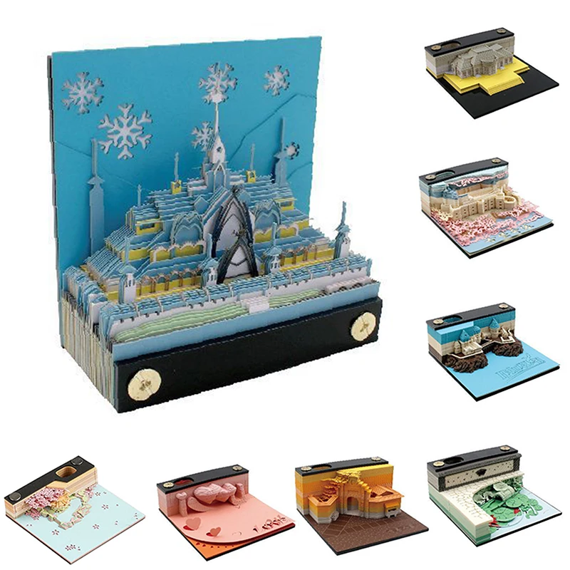 3D-Desk-Memo-Pad-Memo-Pad-Creative-Desk-DIY-Notes-Notepad-3D-Art-Paper ...