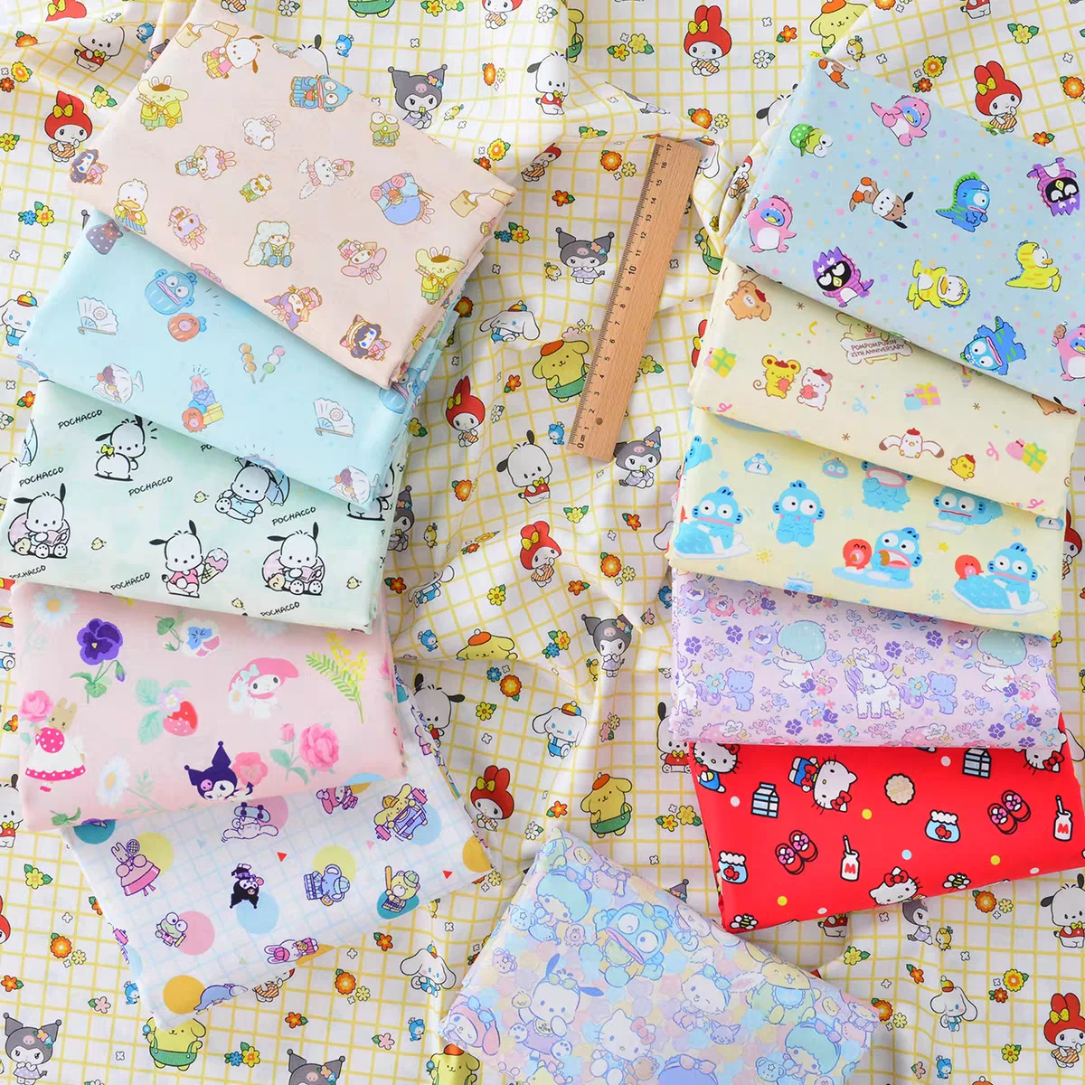 50X160cm Width Sanrio Characters 100 Cotton Fabric for DIY Patchwork ...