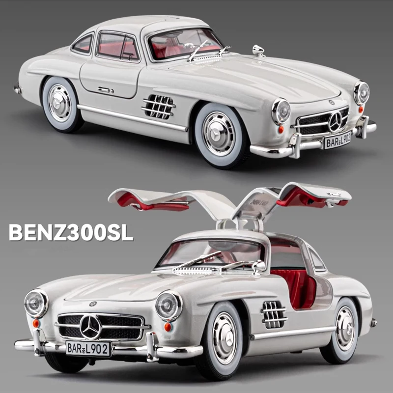 1-24-Benzs-300SL-Alloy-Car-Model-Diecasts-Metal-Toy-Classic-Vehicles ...