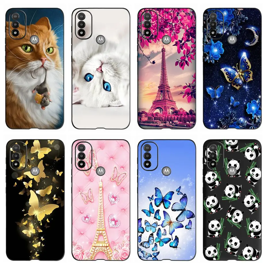 For-Motorola-Moto-E20-Case-XT2155-Cute-Cat-Panda-Soft-Silicone-Phone ...