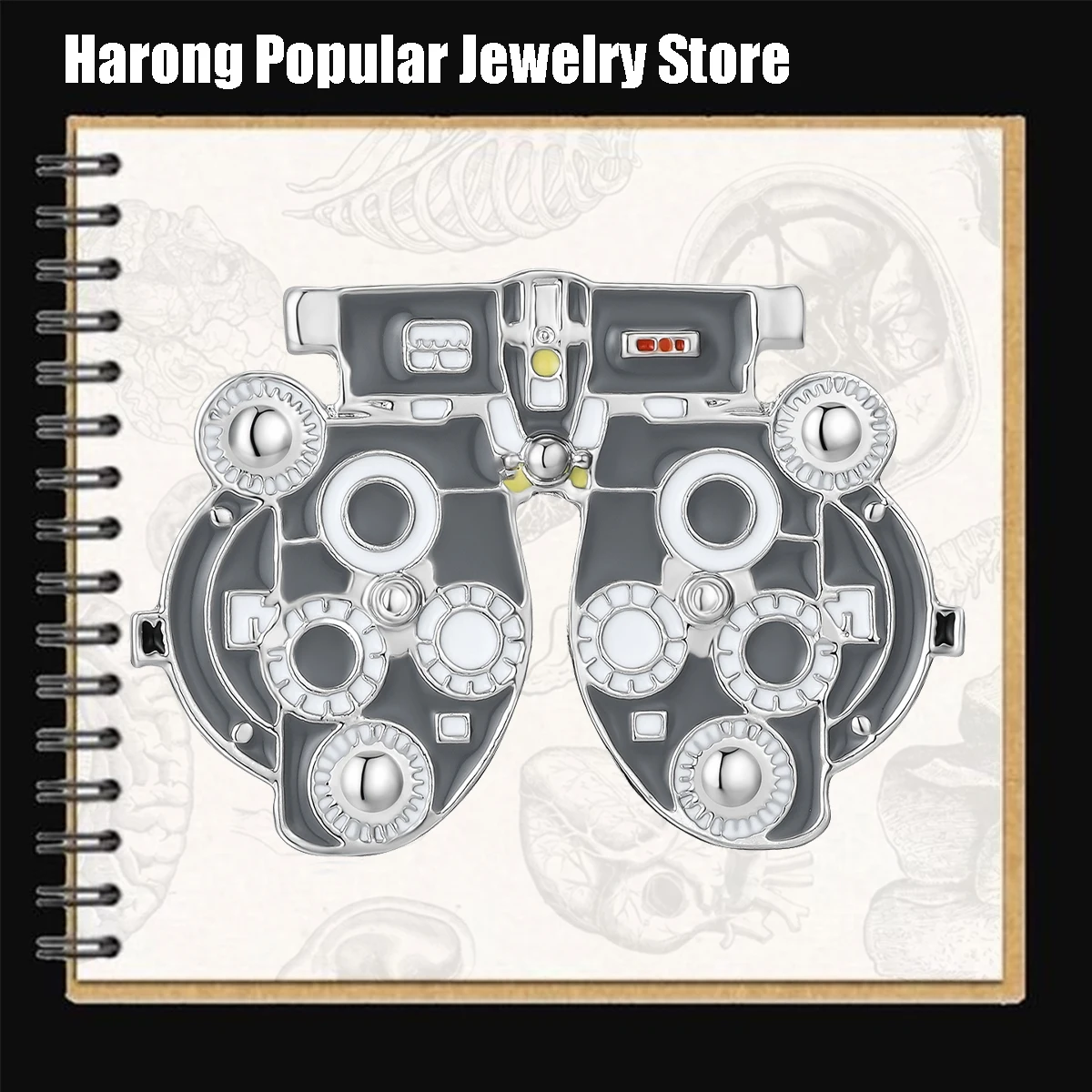 Harong-Cute-Ophthalmology-Enamel-Pins-Brooch-Medical-Phoropter-Lapel ...