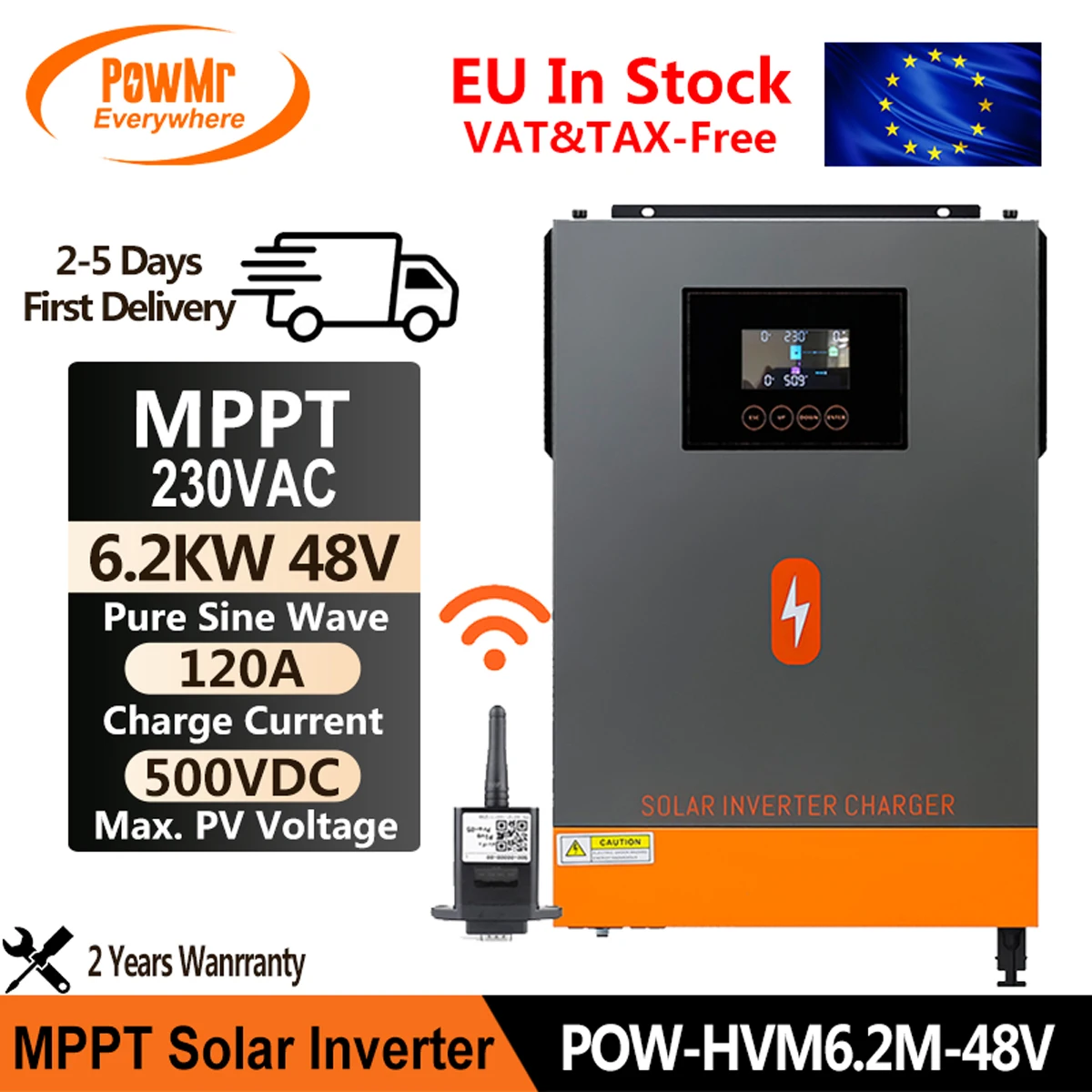 PowMr-6-2KW-Grid-Tied-Inverter-48V-230V-Output-Max-500Vdc-Solar-Panel ...