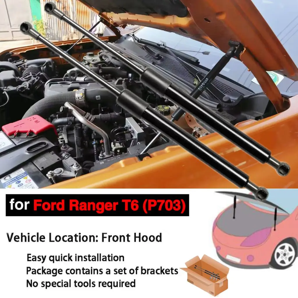 For Ford Ranger T6 P703 2022-2025 Front Hood Bonnet Gas Struts Modify ...