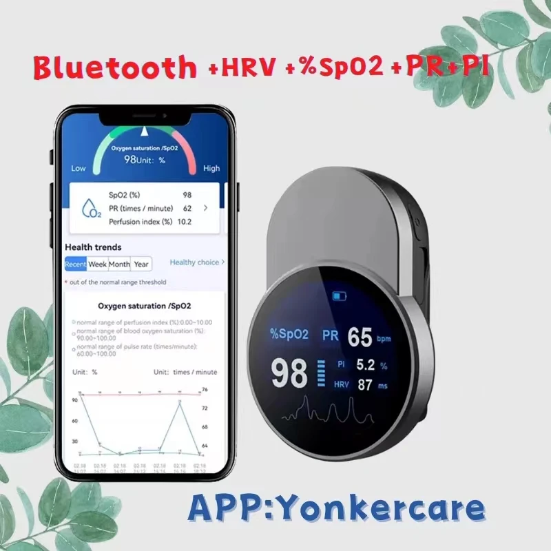 Bluetooth-Wireless-transmission-Digital-spo2-fingertip-oximeters-Finger ...
