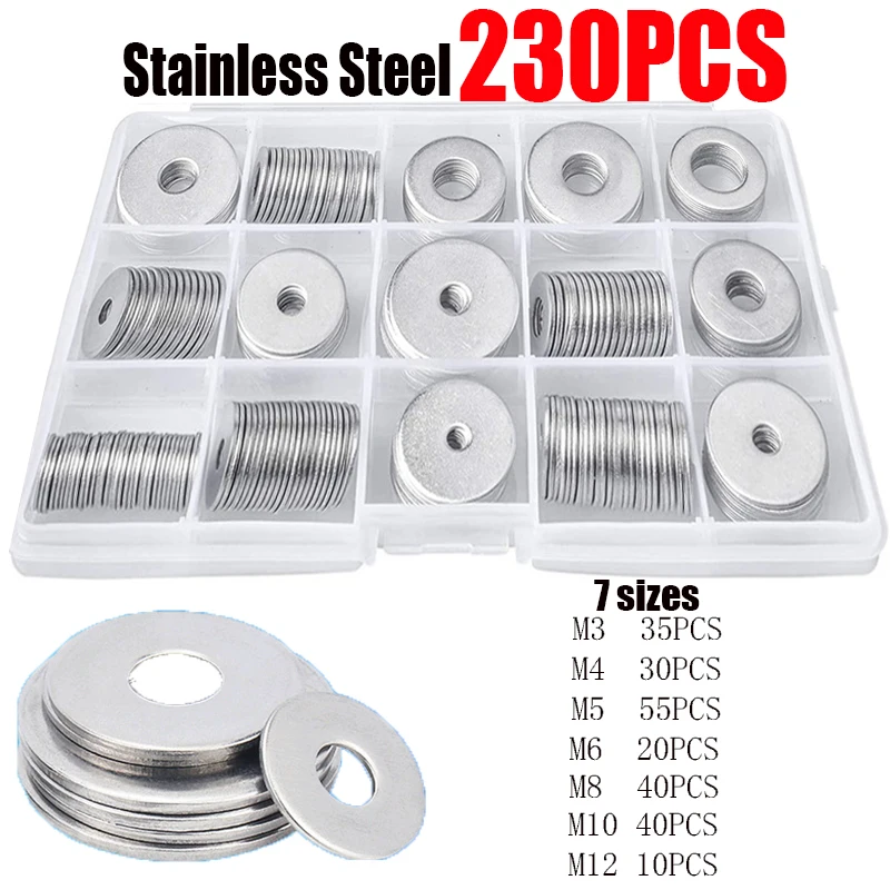 230PCS-M3-M4-M5-M6-M8-M10-M12-304-Stainless-Steel-Large-Fender-Washers-Assortment-Kit.jpg