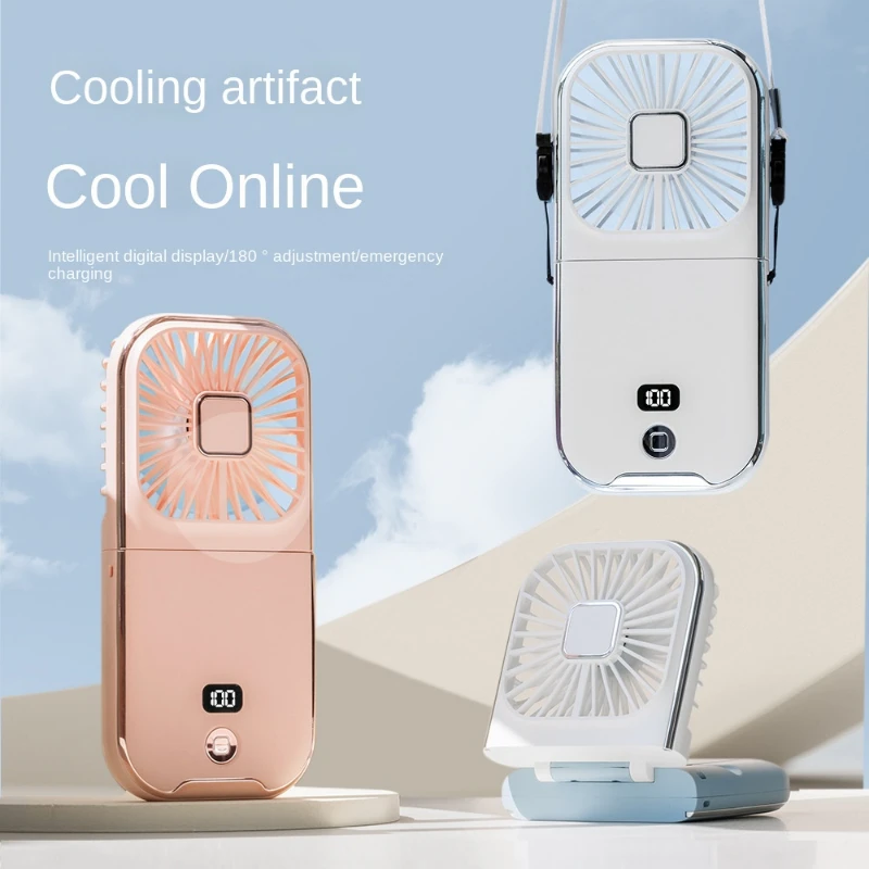 Portable-Pocket-Mini-Fans-Neck-USB-Rechargeable-Desktop-Fan-Folding ...