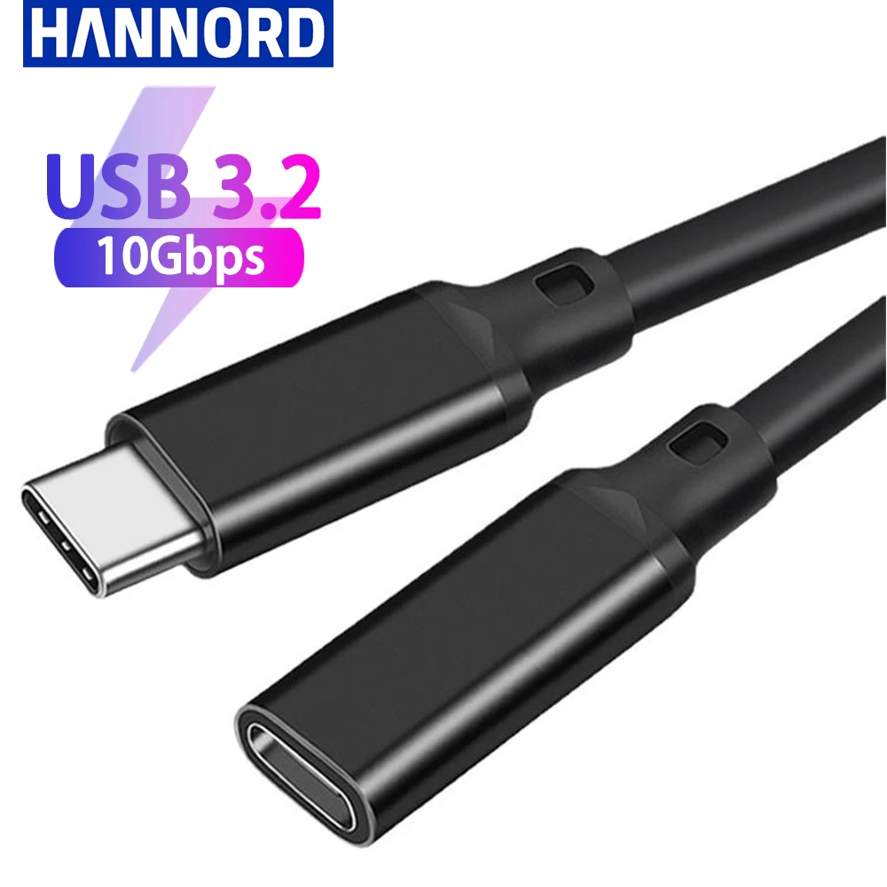 USB C Extension Cable USB 3.2 Gen2 Male to Female Type C Extender Cord ...