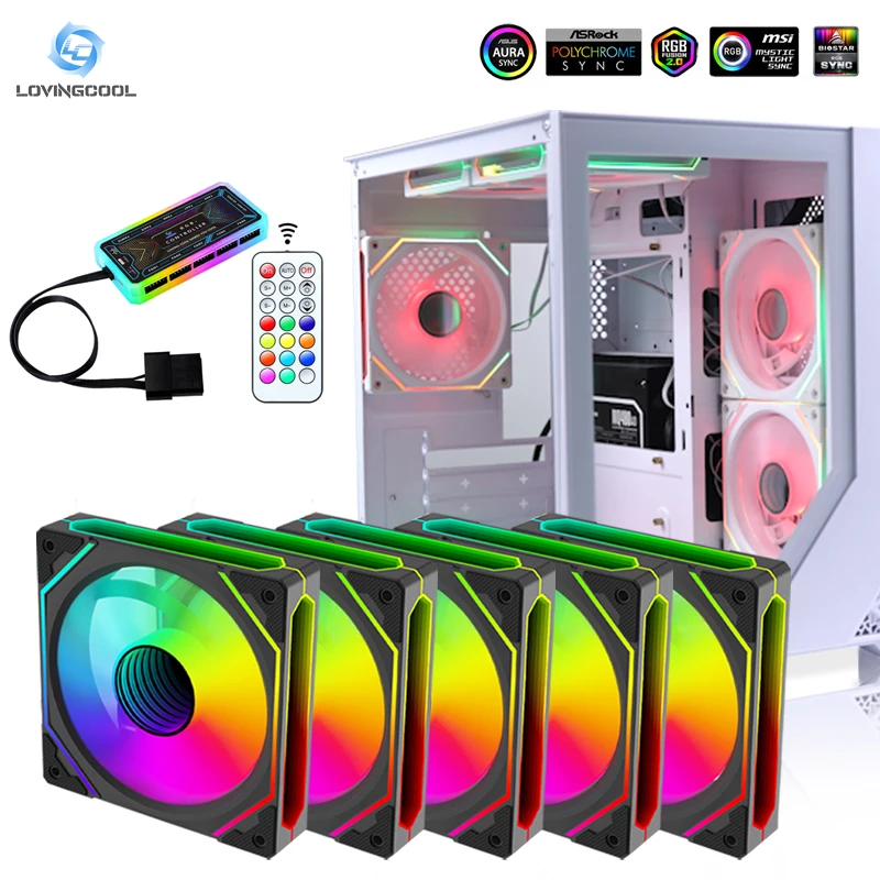 LOVING-COOL-PWM-Intelligent-Cooling-Case-Fan-5V-3PIN-ARGB-Computer ...