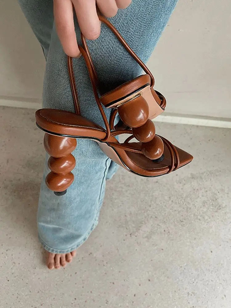 Sand-lias-femininas-slingback-de-toe-quadrado-salto-em-forma-de-bola-al ...