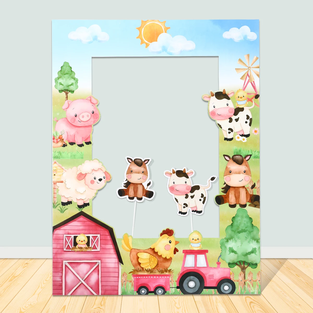 Farm-Animals-Frame-Photo-Prop-Farm-Animals-Birthday-Party-Decoration ...
