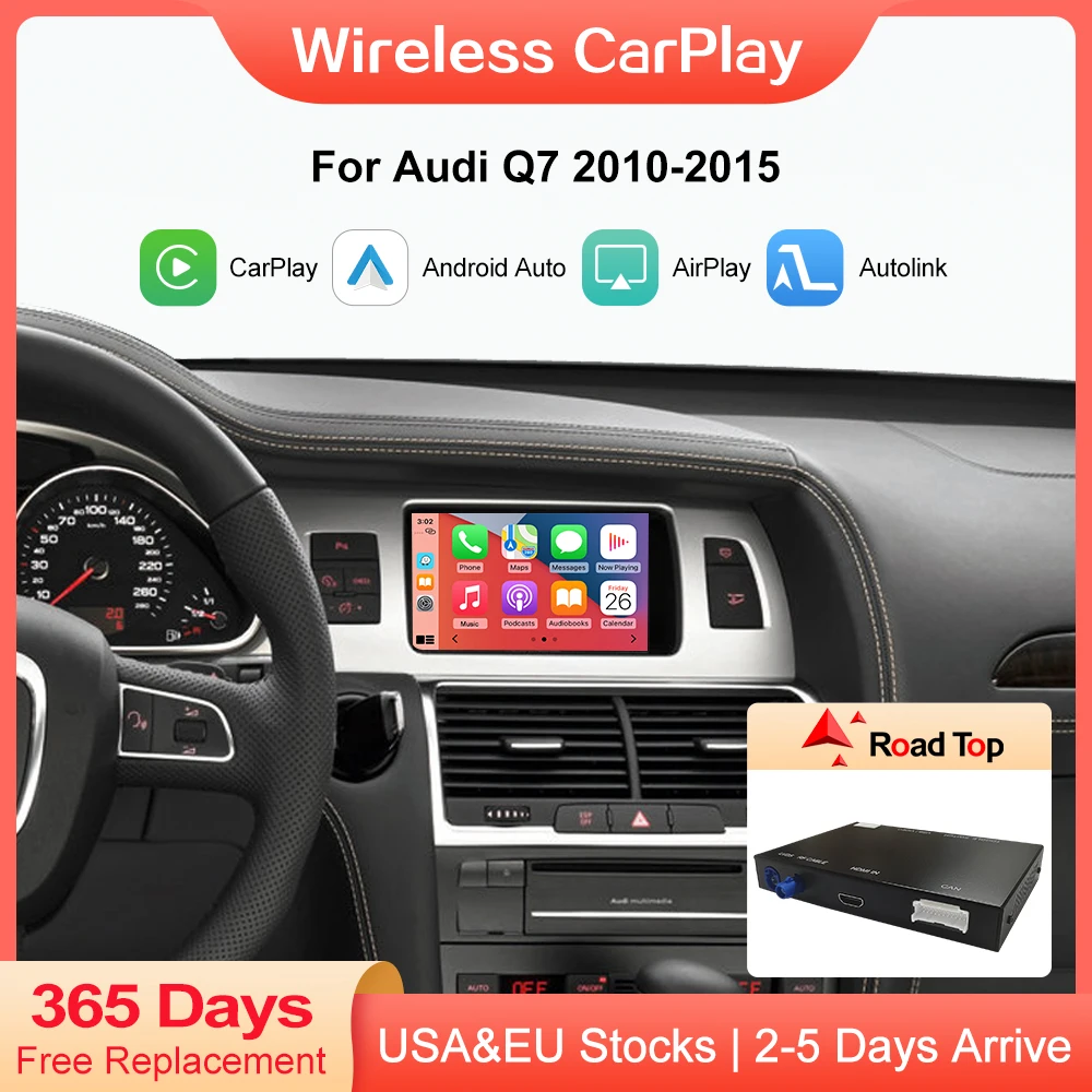 Road-Top-Wireless-CarPlay-Android-Auto-for-Audi-Q7-2010-2015-with-MMI ...
