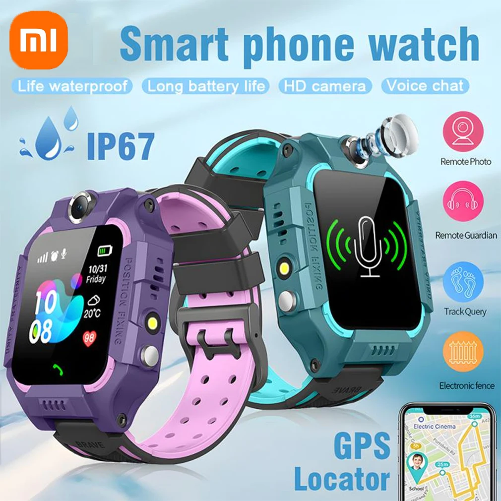 Xiaomi Kids Pulseira Inteligente SIM Card SOS Call Phone Smartwatch ...