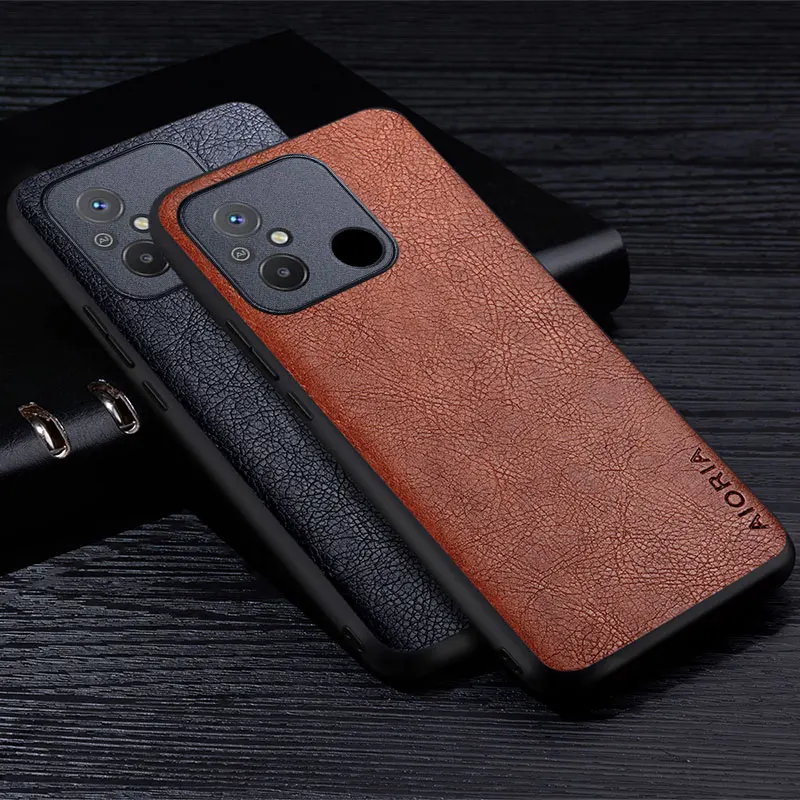 Luxury Leather Case For Xiaomi Redmi 12C Premium Business Style Retro ...
