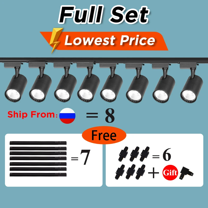 Led-Track-Light-Spot-Led-Rail-Lighting-COB-Light-Fixture-Led-Spot ...