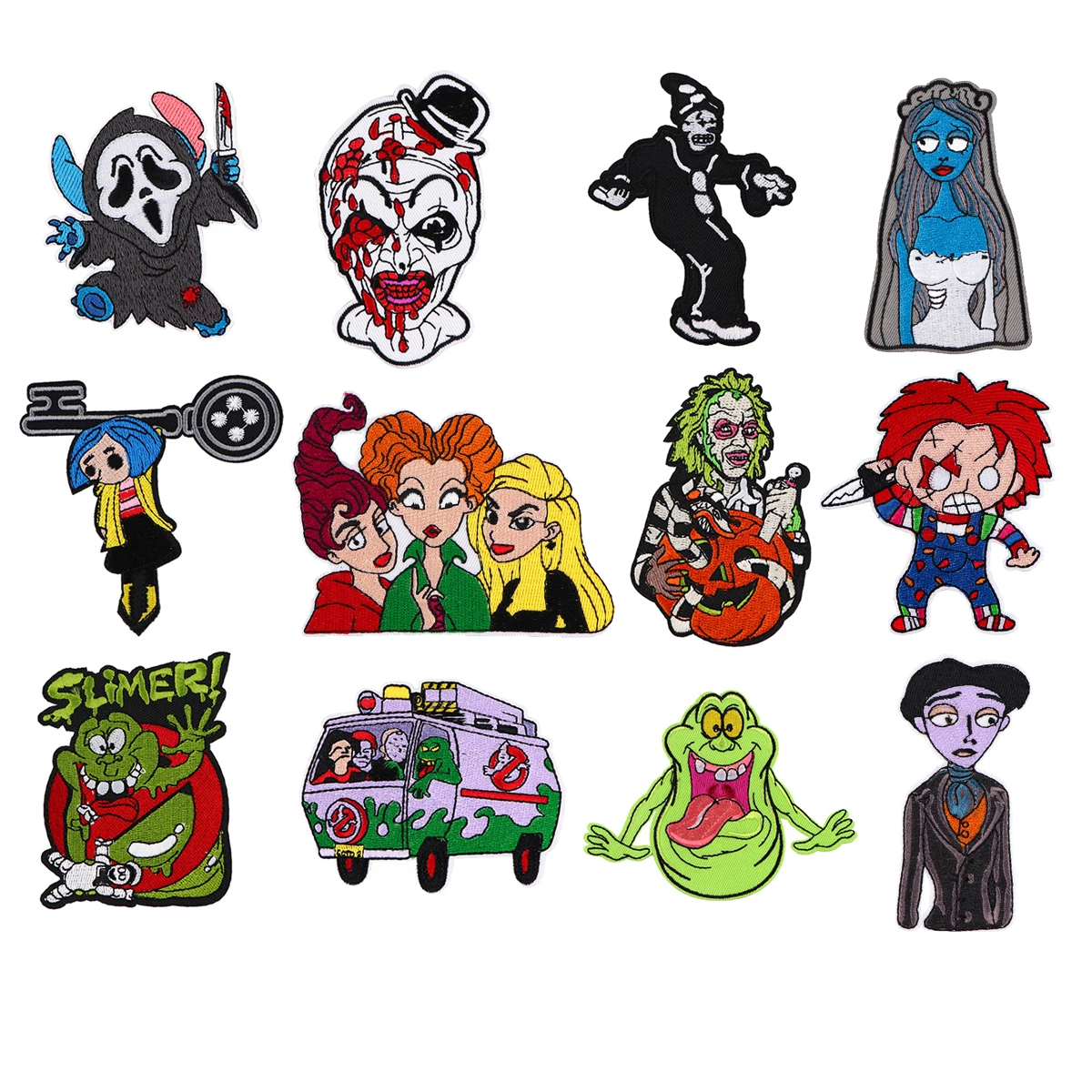 Horror-Killer-Clown-Embroidered-Patches-for-Clothing-Halloween-Patches ...