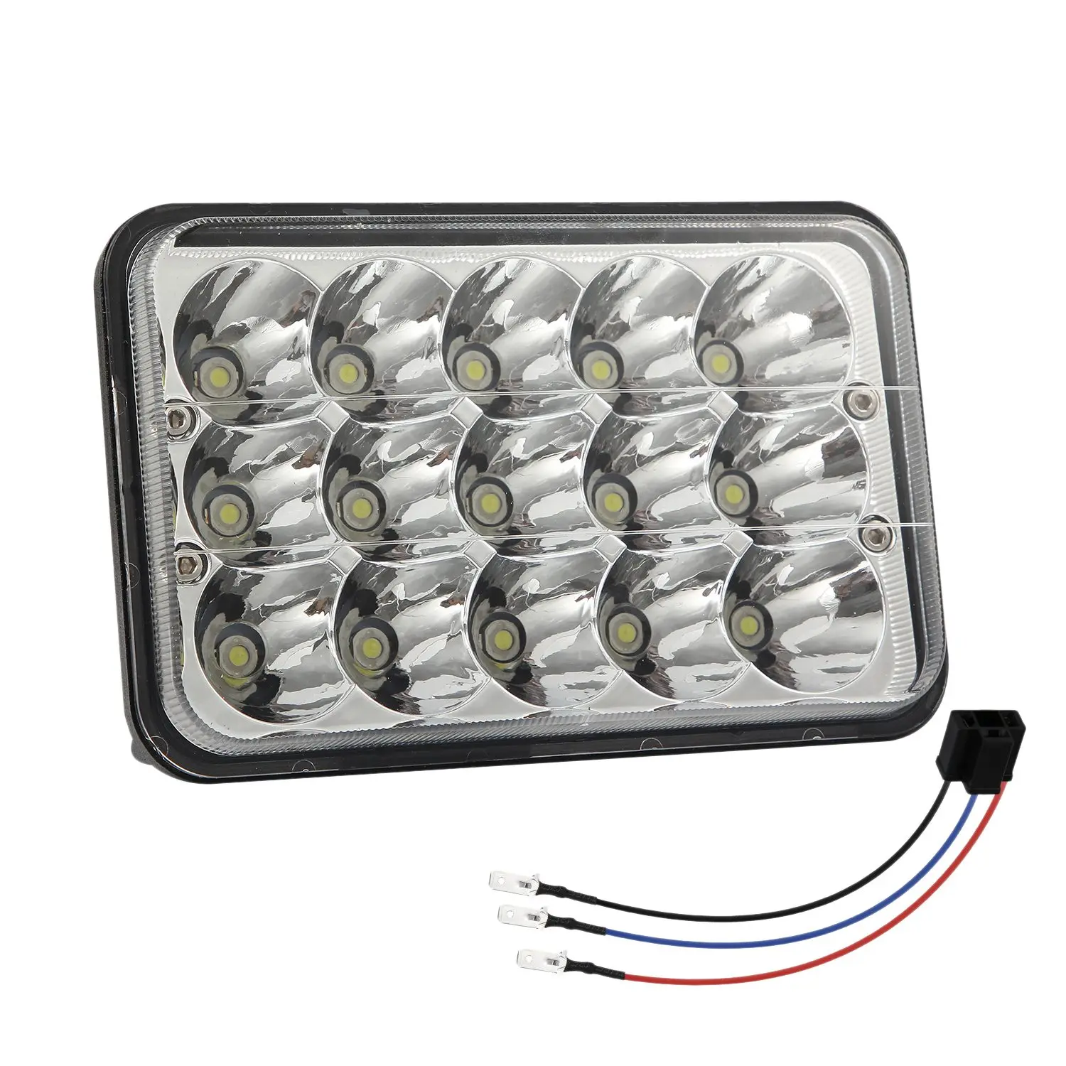 LED-Square-Headlight-for-Auto-Die-Cast-Aluminum-Casing-150W-5-Inches ...