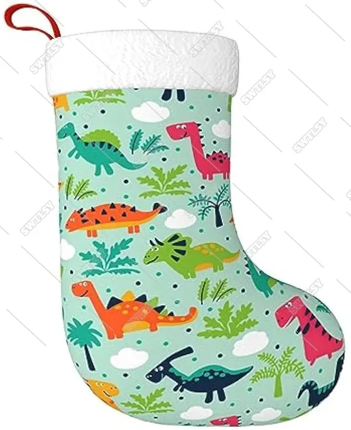 Cute-Dinosaur-Christmas-Stockings-Dinosaur-Socks-Xmas-Decorations-for ...