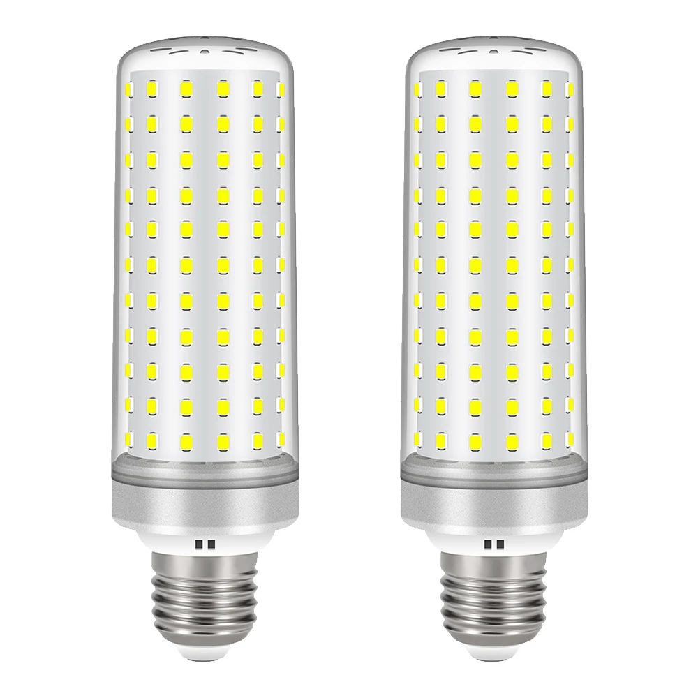 2PCS-E27-40W-LED-Light-Bulb-350W-Equivalent-6000K-White-Light-Non ...