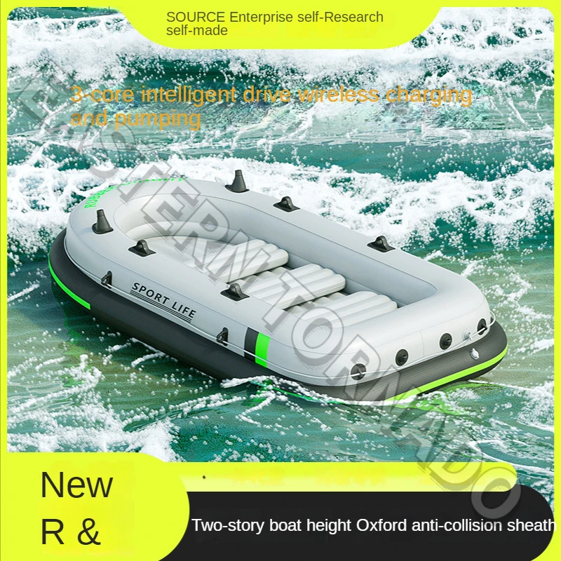 The-rubber-boat-can-be-equipped-with-power-thrusters-Two-inflatable ...