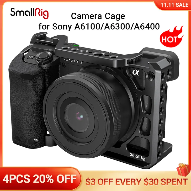 Smallrig Dslr Sony A6400 Camera Cage With Silicone Handle Cage Rig For ...