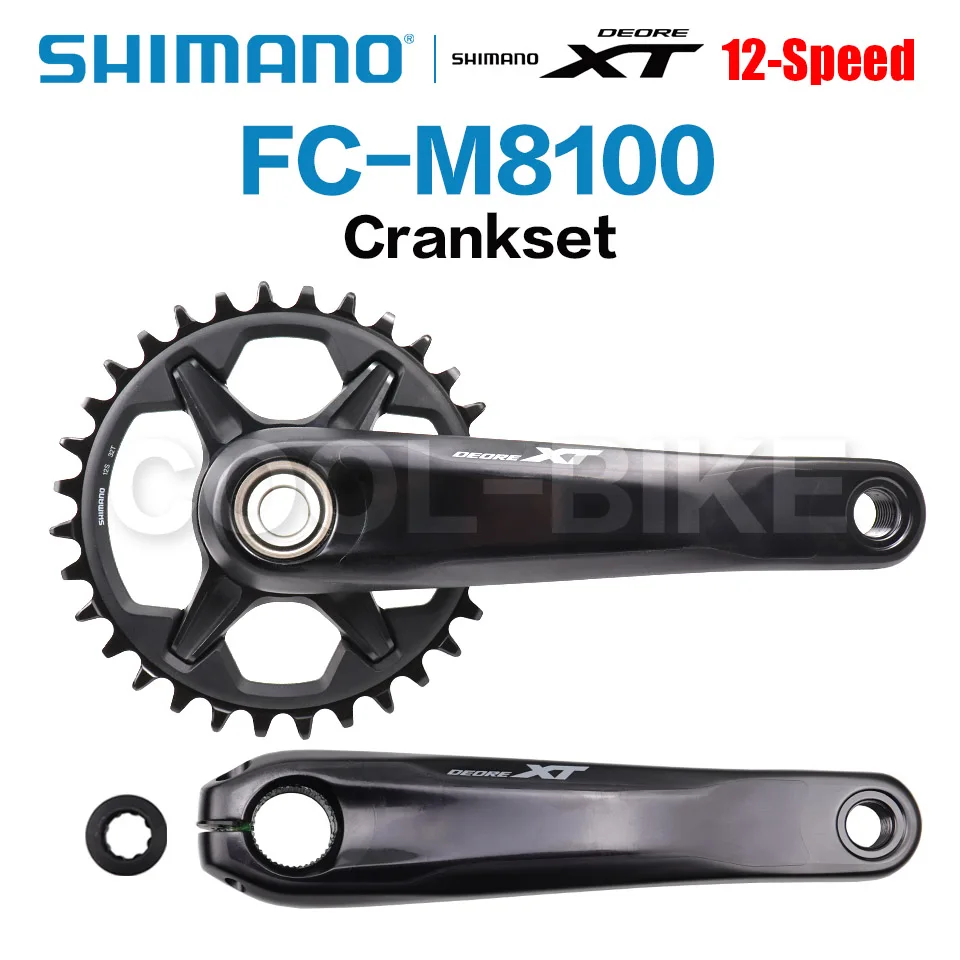 SHIMANO DEROE XT FC M8100 Crankset M8100 12-Speed 30T 32T 34T 36T 170MM ...