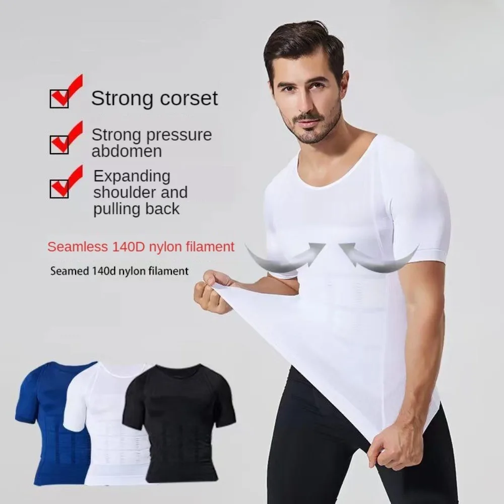 Men-Slimming-Body-Shaper-Modeling-Vest-TShirt-Fat-Burning-Men-Belly ...