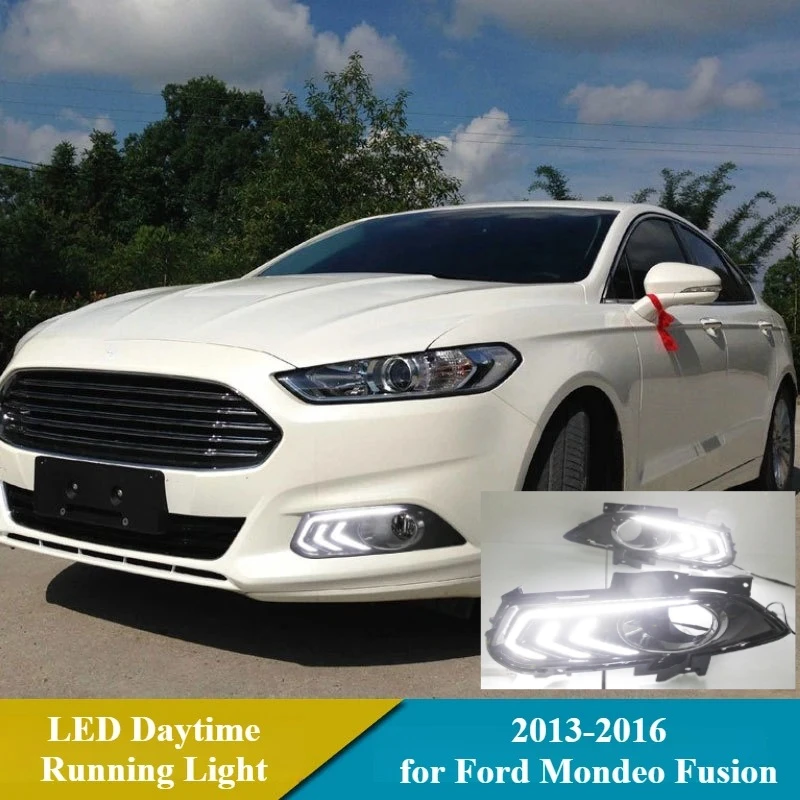 For Ford Mondeo Fusion 2013 2014 2015 2016 Car DRL 12V Daytime running ...